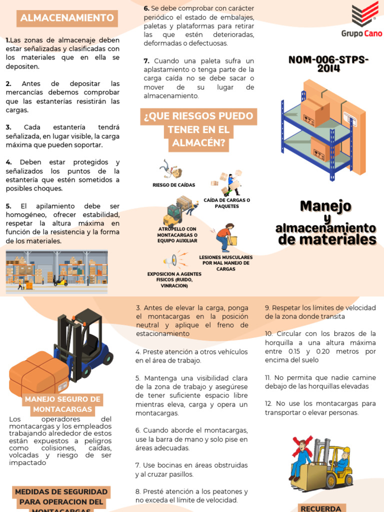 Triptico Nom-006-Stps | PDF | Máquina elevadora
