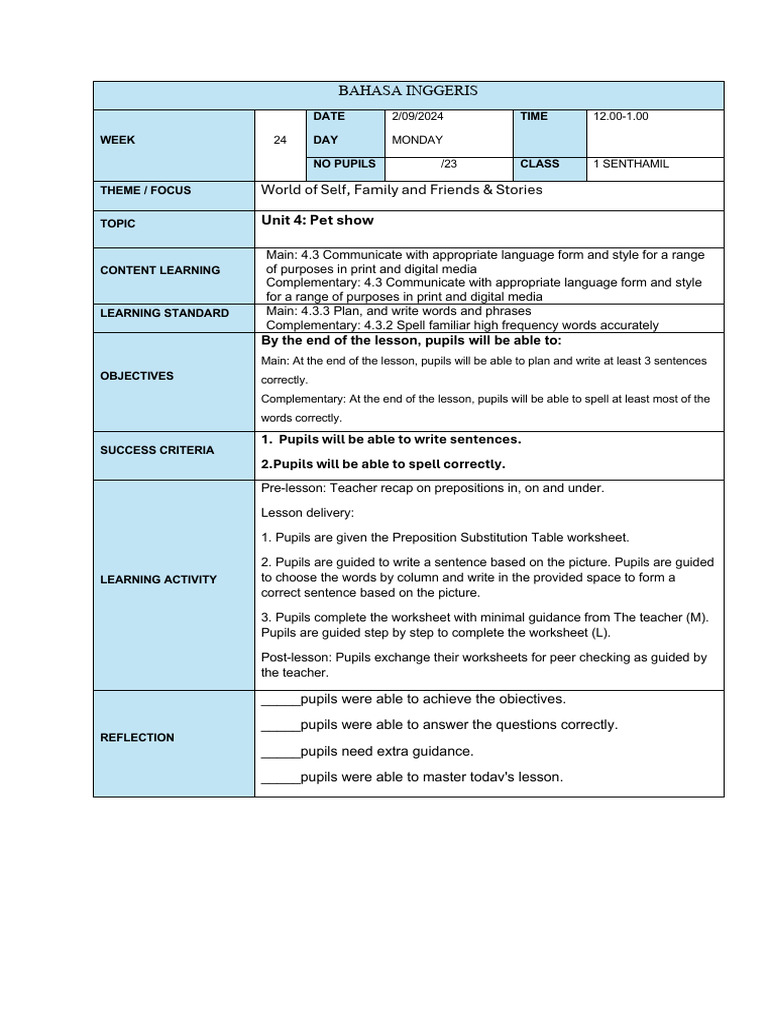 World of Self, Family and Friends & Stories: Unit 4: Pet Show | PDF