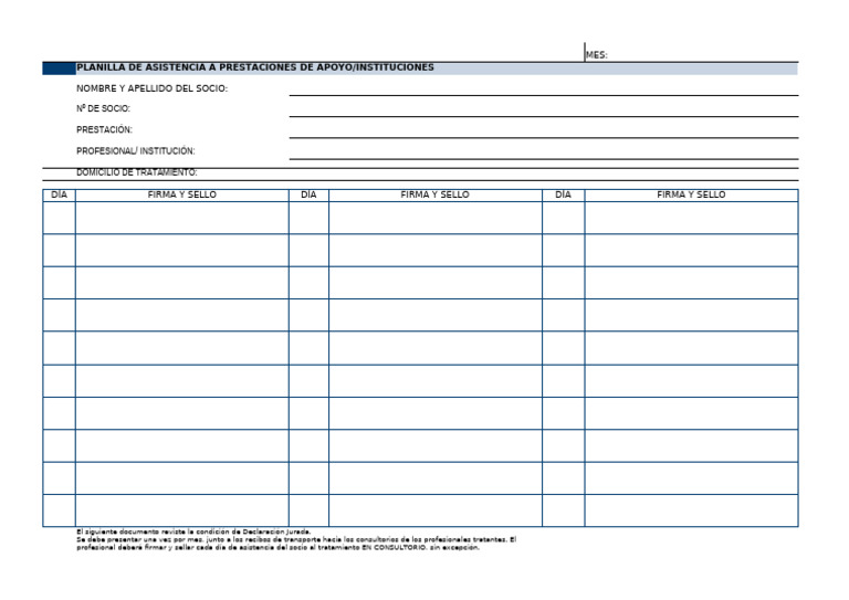 OSDE Planilla-De-Asistencia | PDF | Negocios