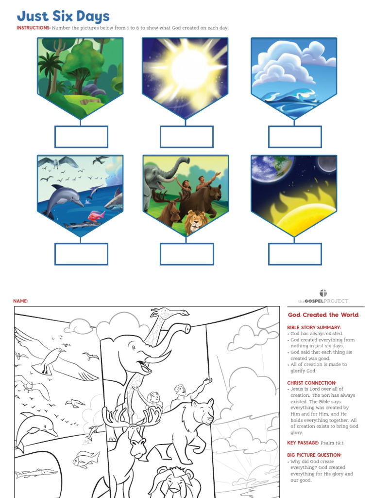 God's Creation in Six Days | PDF