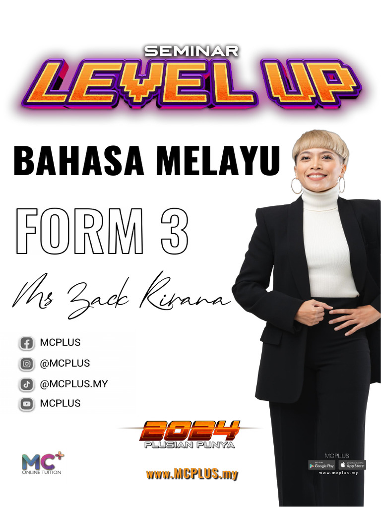 Seminar Level Up Form 3 B.melayu MS Zack Kirana 26.01.2024 | PDF