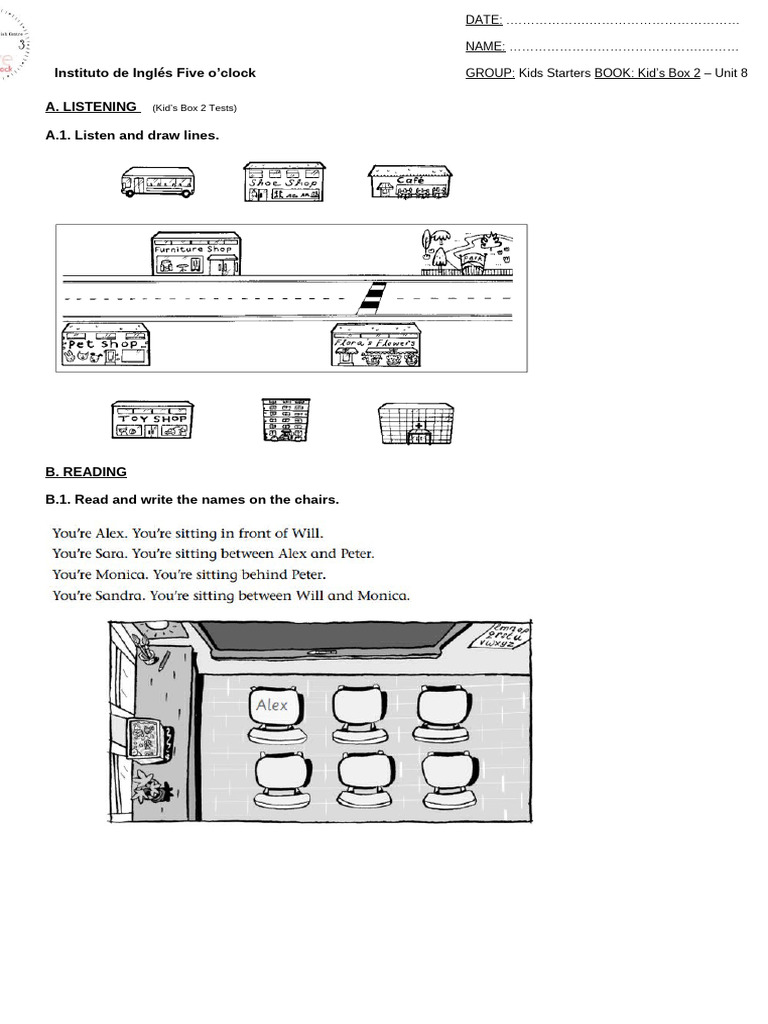 Test Unit 8 - Kids Starters | PDF