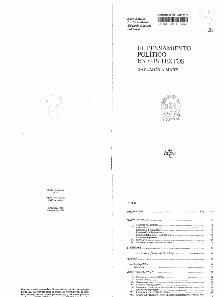 El Pensamiento Pol Tico en Sus Textos Extracto | PDF | Karl Marx