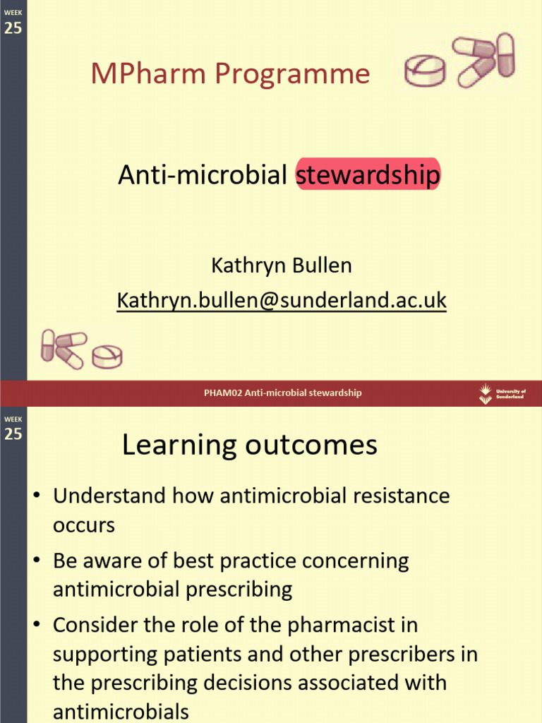 MPharm: Antimicrobial Stewardship | PDF | Antimicrobial Resistance | Antimicrobial