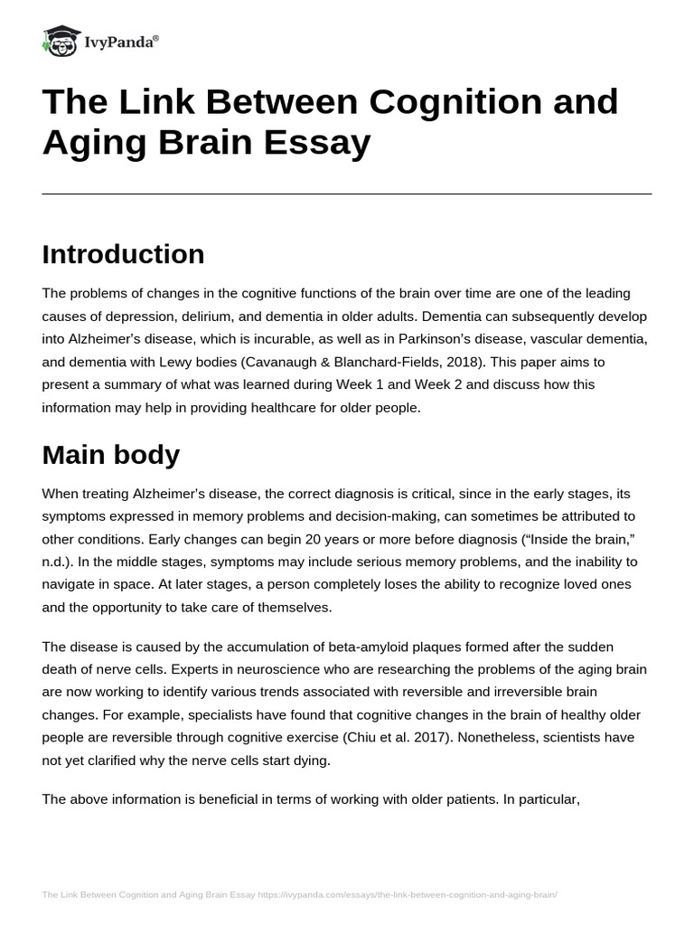 Cognition Changes in Aging Adults | PDF | Dementia | Alzheimer's Disease