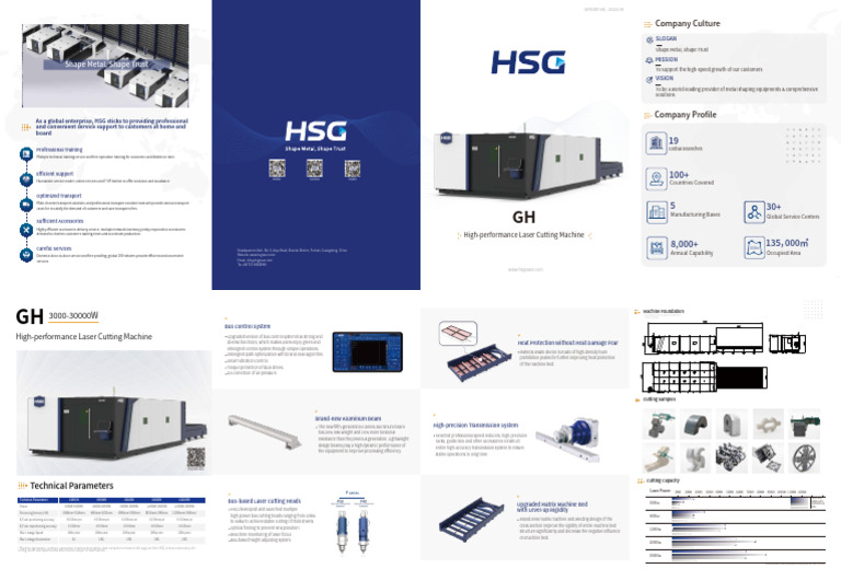 GH Series - High Performance Sheet Laser Cutting Machine | PDF | Steel ...