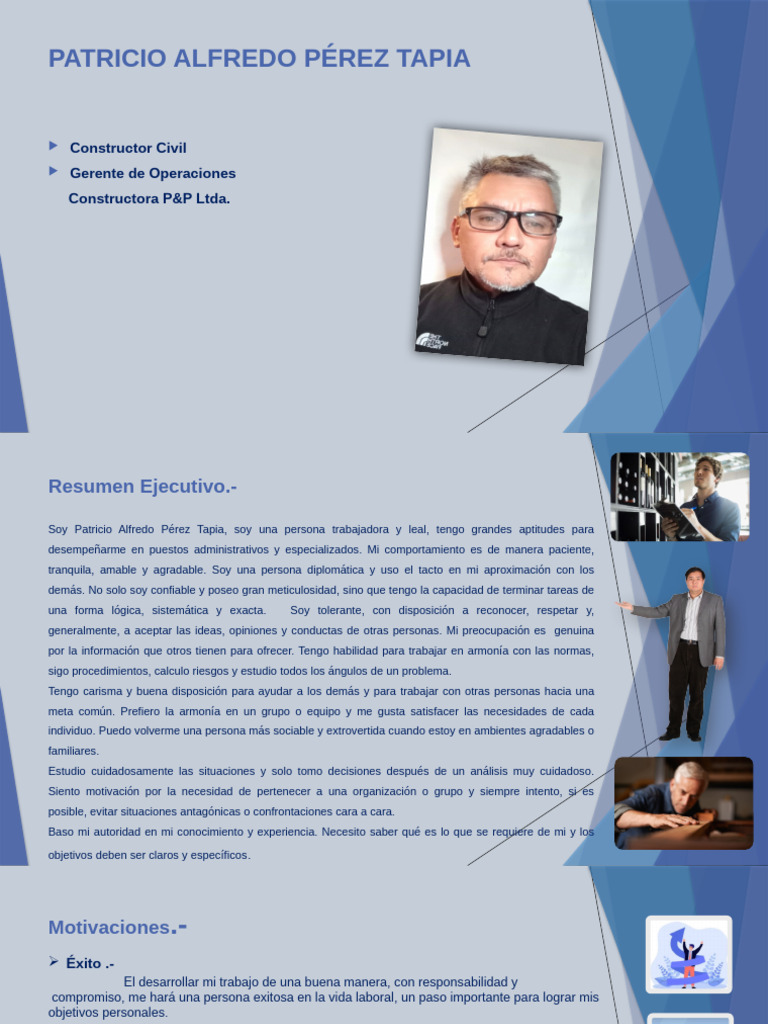 Patricio Alfredo Pérez Tapia | PDF | Motivación | Motivacional