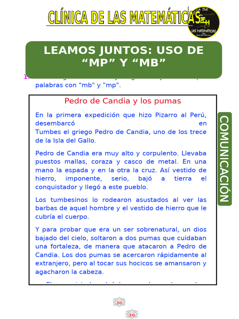 Palabras-con-MP-y-MB-para-Segundo-Grado-de-Primaria | PDF