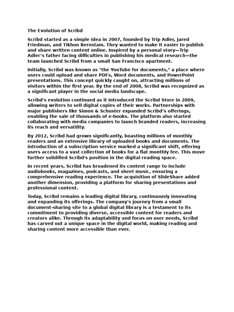 The Evolution of Scribd | PDF | Art | Computers