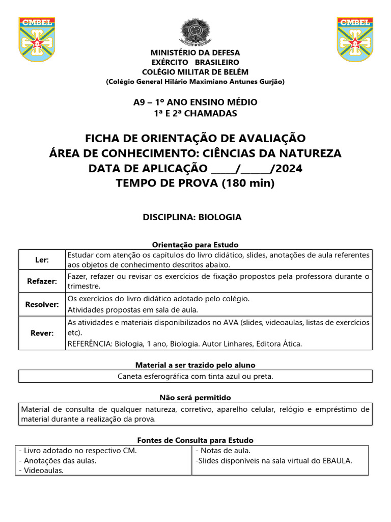 Foa A9 - CN - Física - 1º Ano - SD-1 | PDF | Moléculas | Tabela periódica