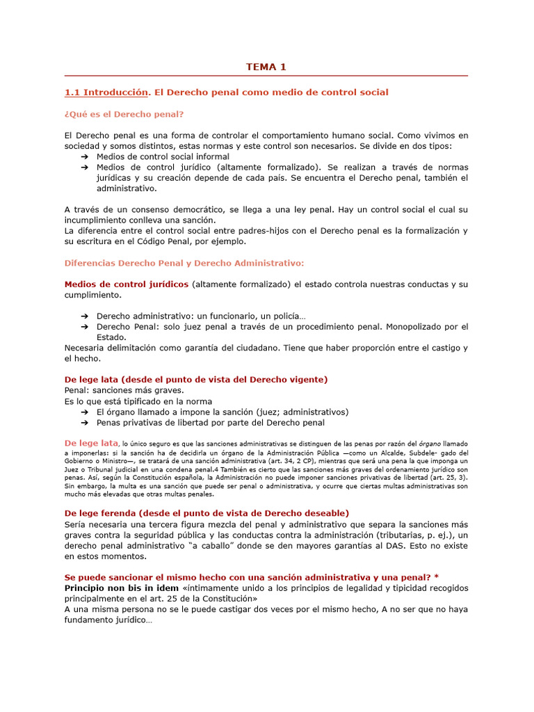 Derecho Penal | PDF | Castigos | Derecho penal