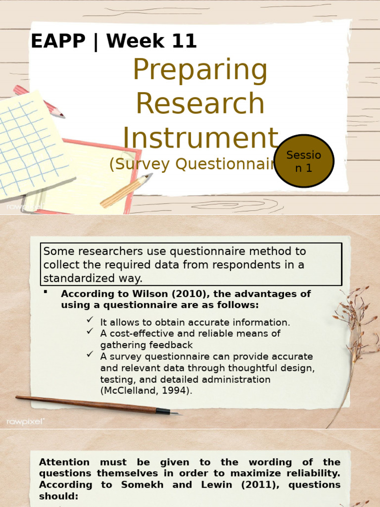 Week 11 Research Instrument Visual and Graphics | PDF | Chart ...