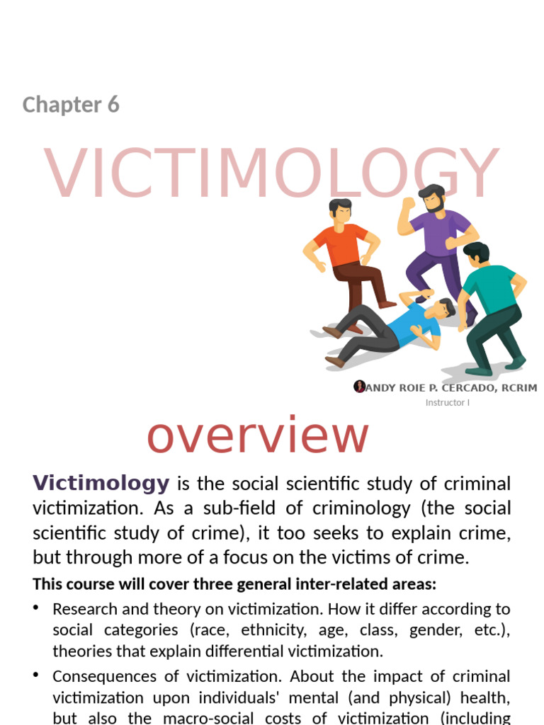 CHAPTER 6- Victimology | PDF | Victimology | Crimes