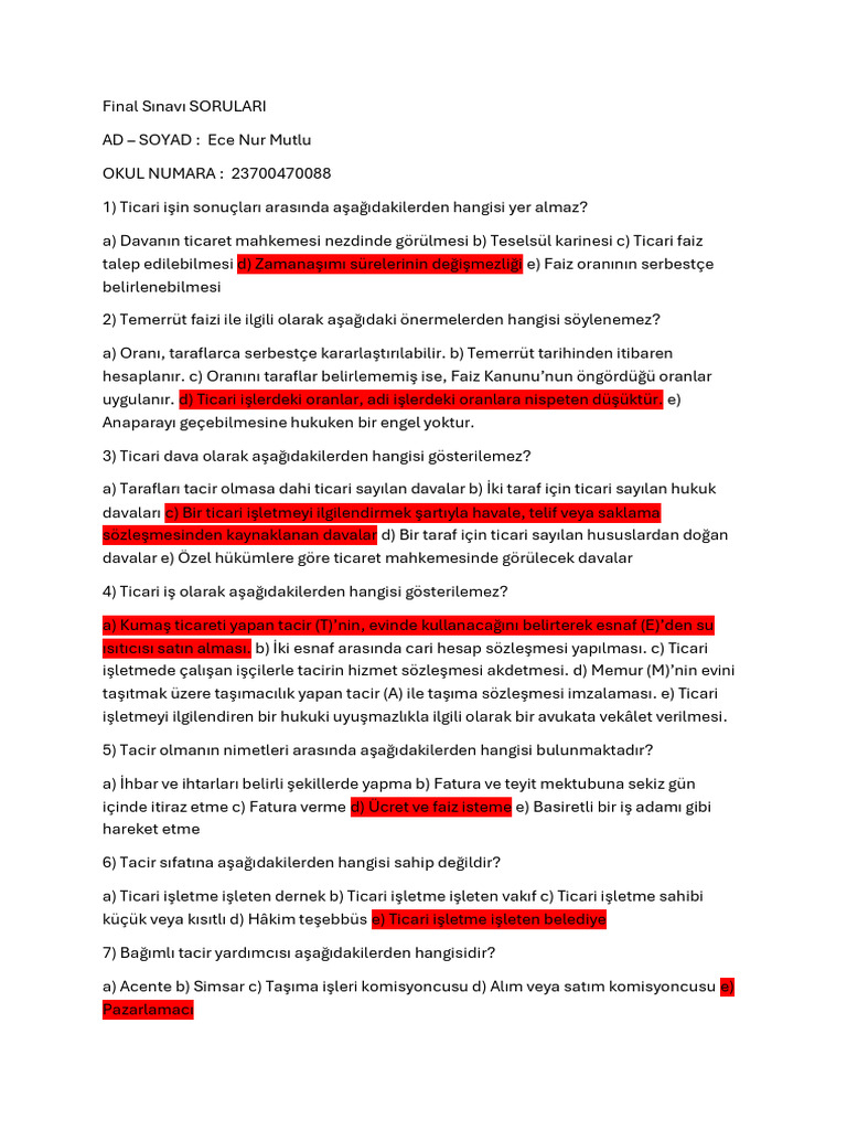 Ece Nur Mutlu 23700470088 | PDF