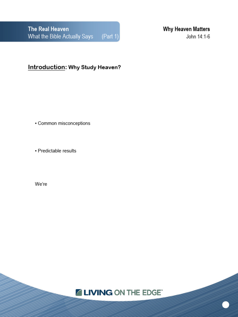 Understanding the Real Heaven | PDF | Heaven | Jesus