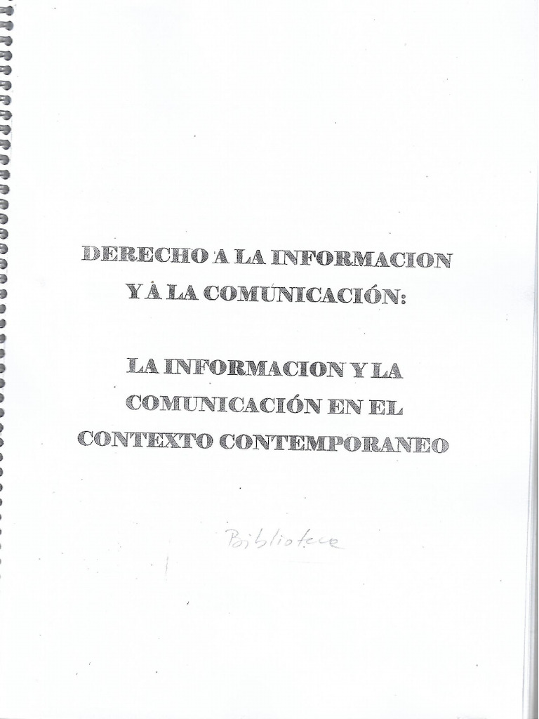 Derecho Informacion Comunic Cuadernillo 2 | PDF