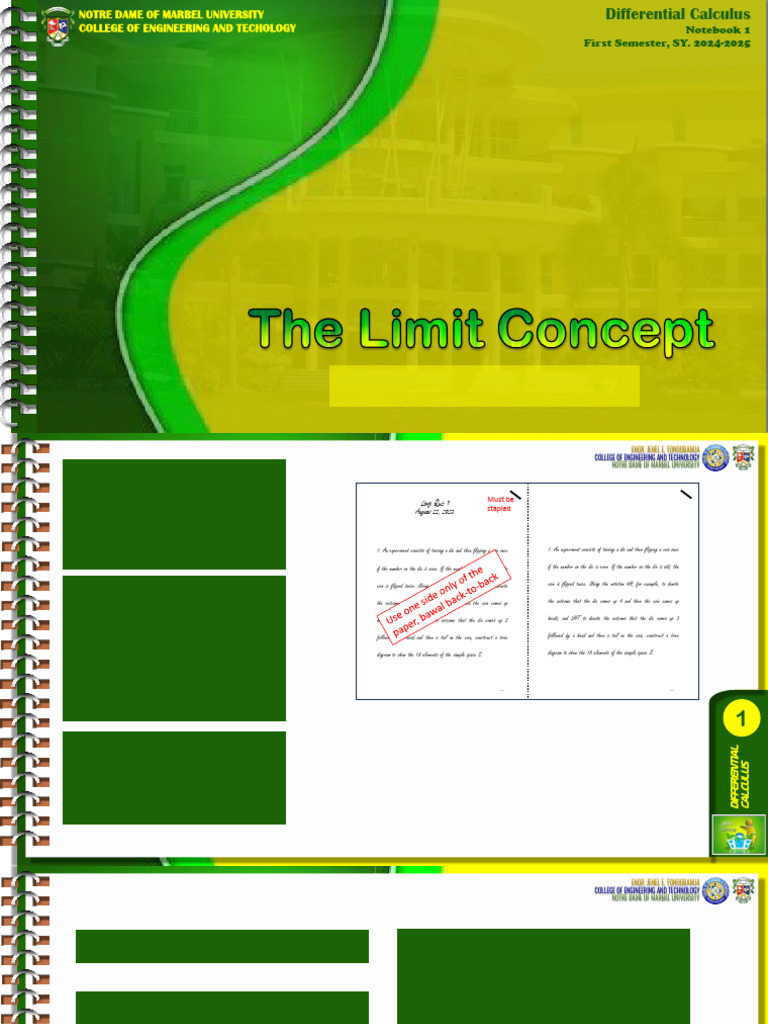 Calculus Notebook 1 The Limit Concept | PDF | Derivative | Function ...