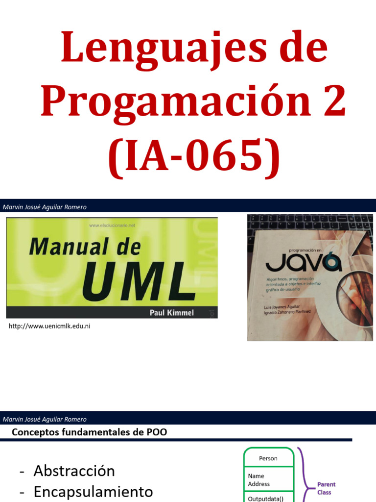 09 - LP2 - UML - Actualizado 2022 | PDF | Programación orientada a ...