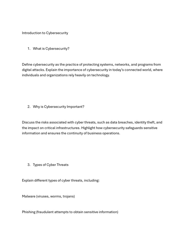 Cyber Security Pdf Security Computer Security