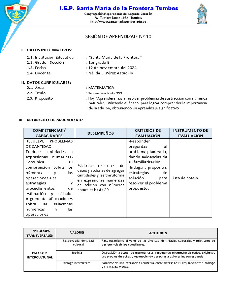 Sustracción y Adición en Matemáticas 1B | PDF | Aprendizaje | Evaluación