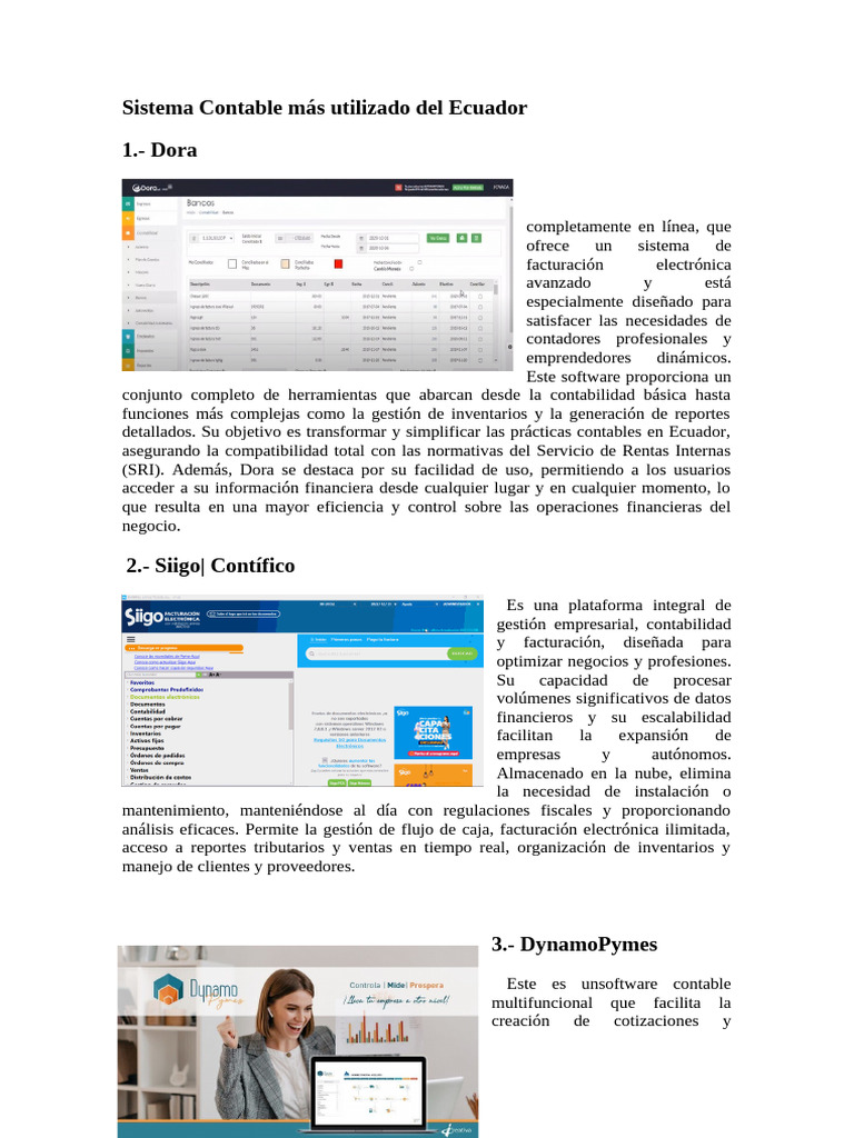 Astrid - Sistema Contable Mas Utilizado Del Ecuador | PDF | Contabilidad | Software