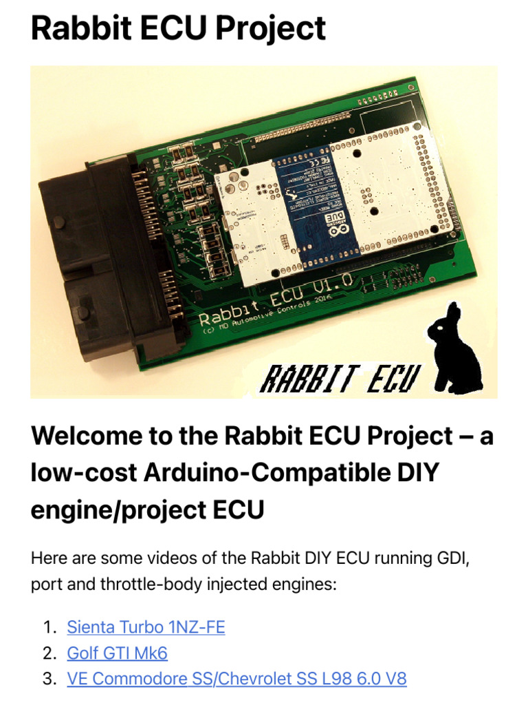 Rabbit Ecu Project MD Automotive Controls | PDF | Computers