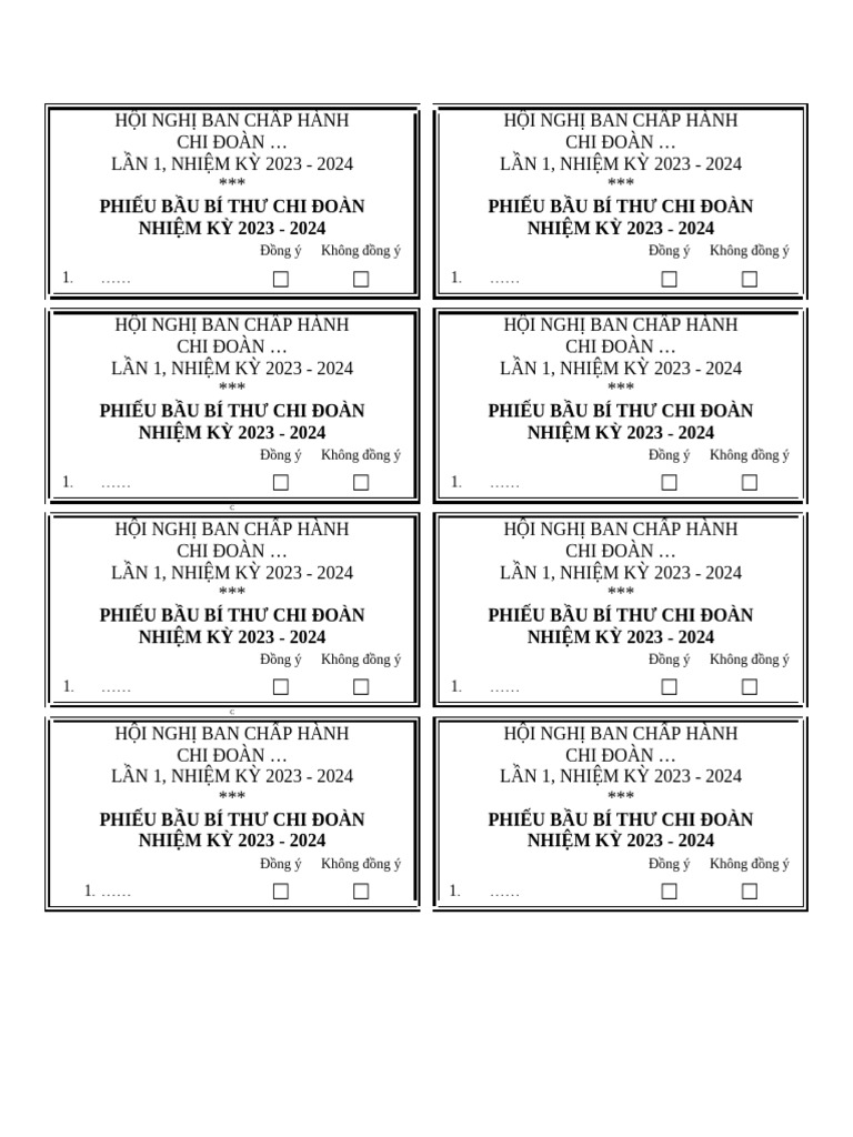 4.1. Phieu Bau Bi Thu | PDF
