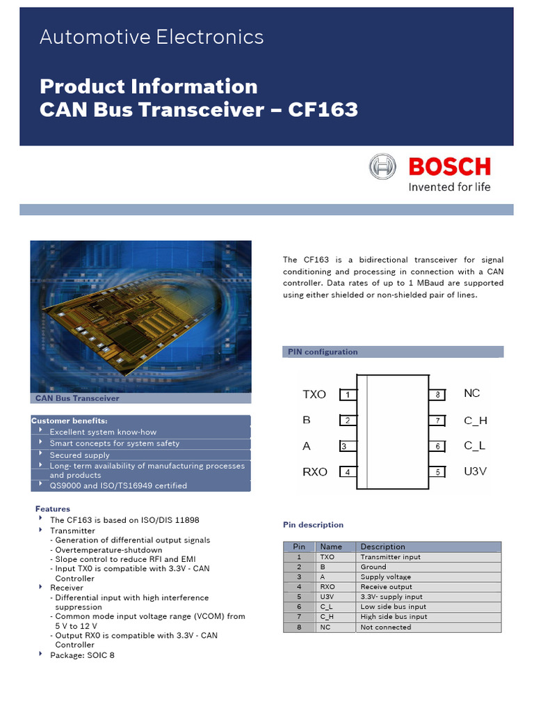 cf163_product_info | PDF | Electromagnetic Interference | Electronic Circuits