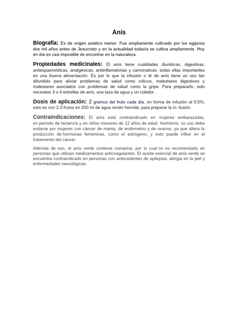 Anis | PDF | Especialidades Medicas