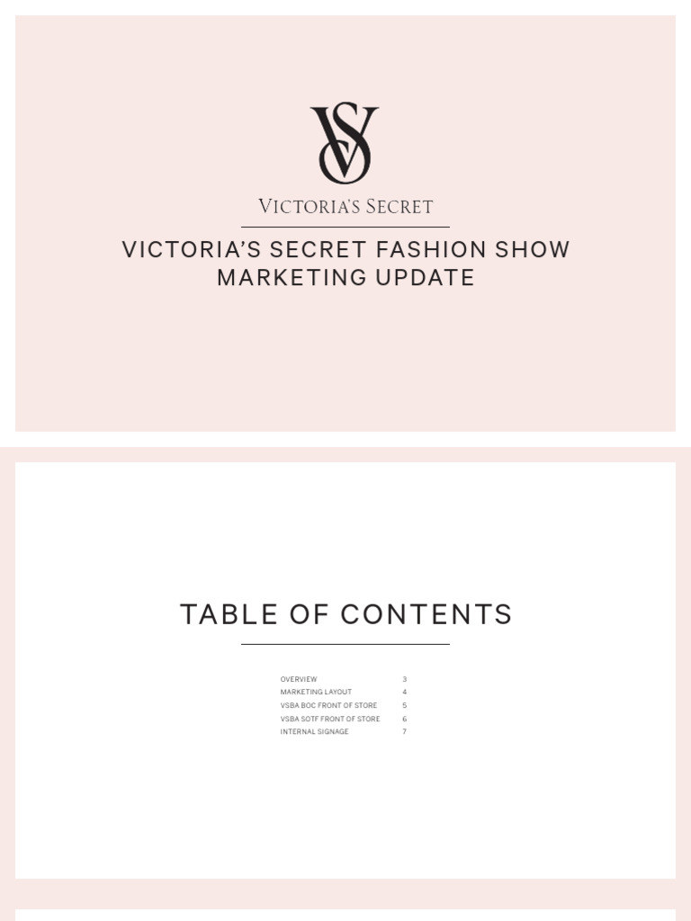 Victoria's Secret Fashion Show Marketing Update | PDF
