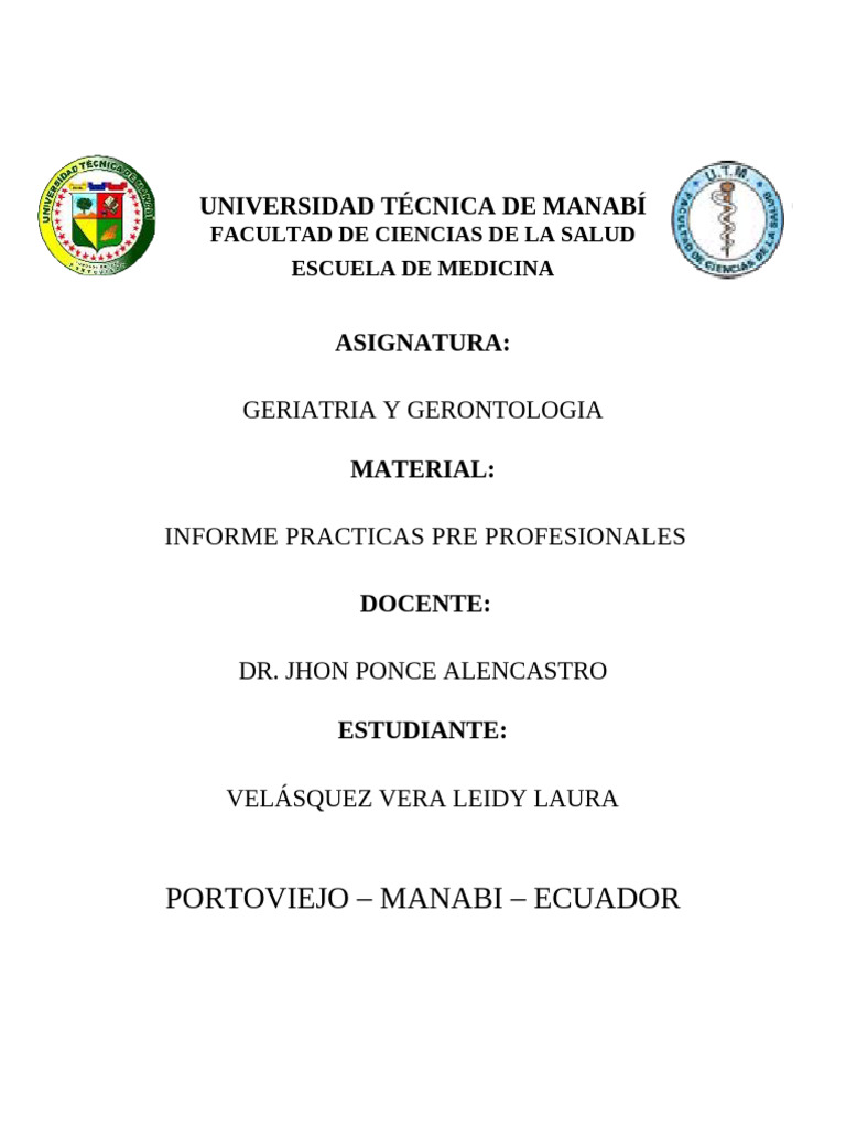 Informe de Prácticas LEIDY LAURA | PDF | Las emociones | Terapia física