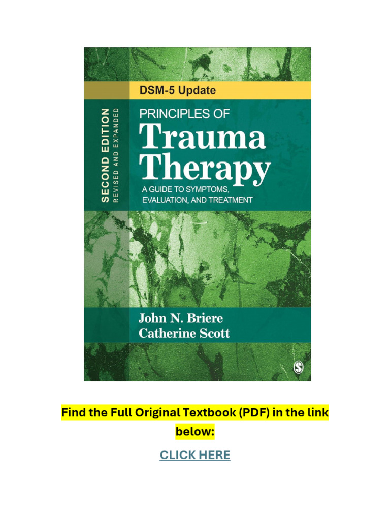 Principles of Trauma Therapy A Guide To Symptoms, Evaluation, and ...