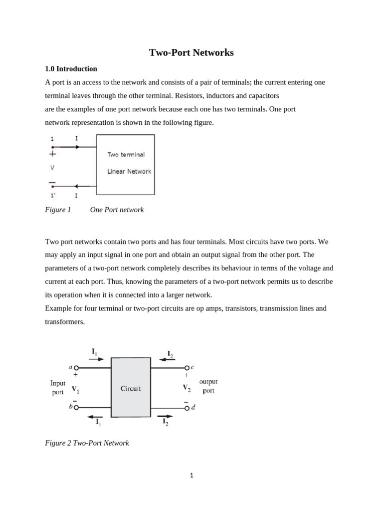 EEE 303 - 3 - Two-Port Network | PDF | Electrical Engineering | Electricity