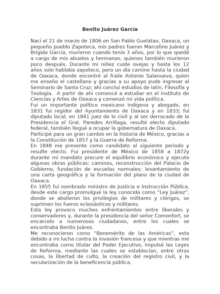 Benito Juárez García | PDF | Gobierno | México