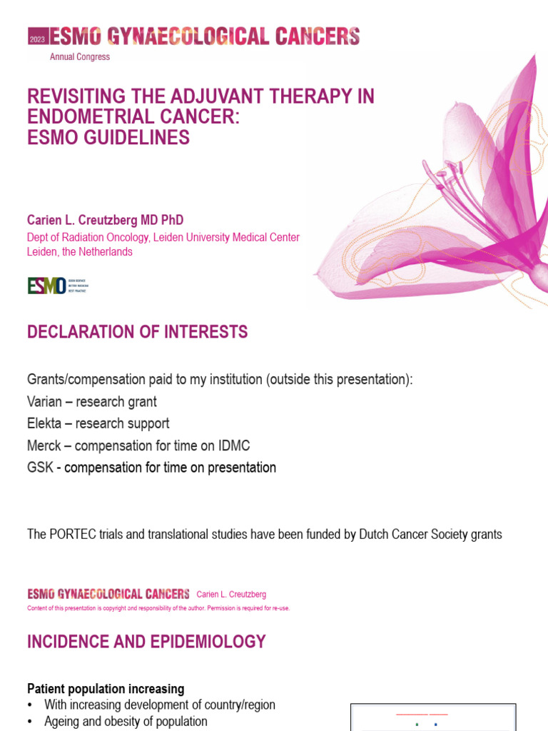 Esmo Gynae 24022023 Creutzberg | PDF | Cancer | Neoplasms