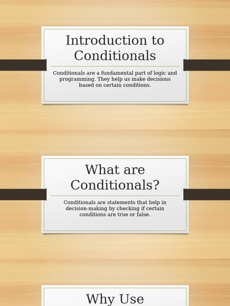 Introduction To Conditionals | PDF