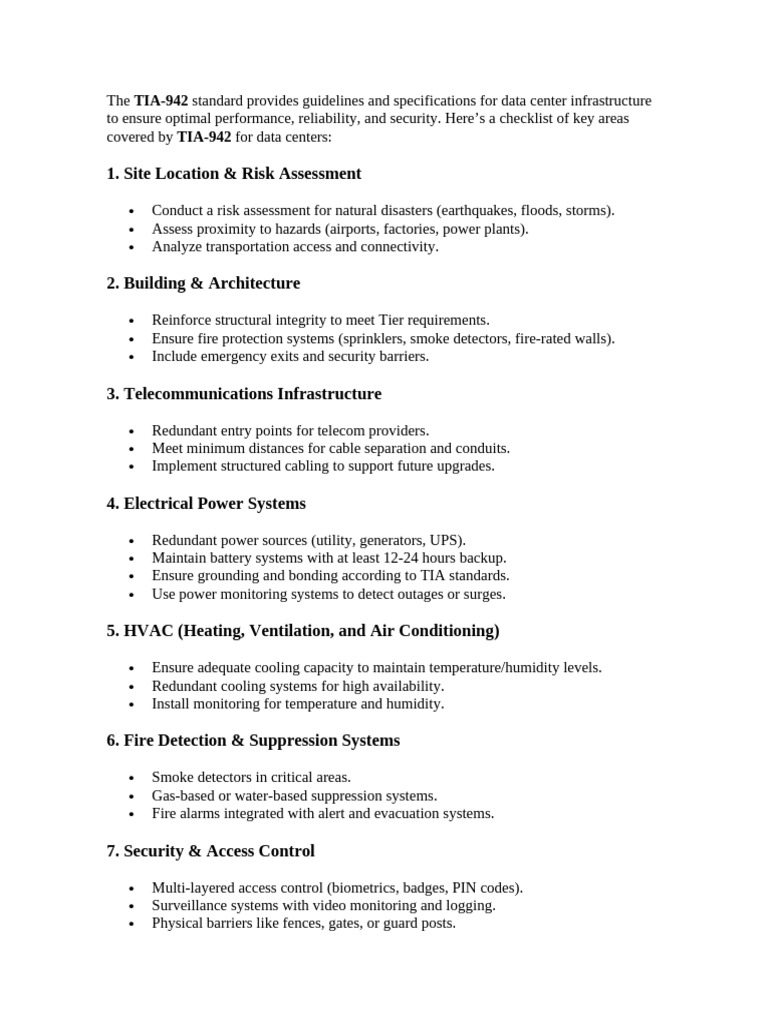 The TIA | PDF | Data Center | Safety