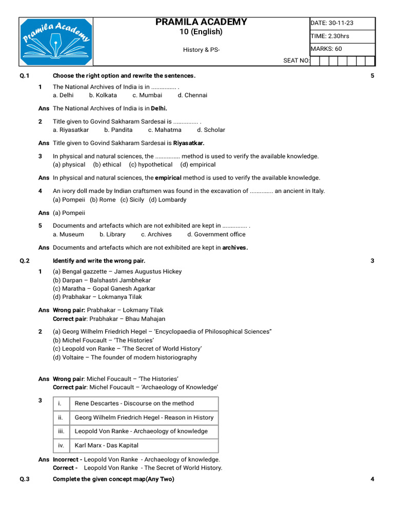Answer 10th History | PDF | Democracy | Political Ideologies