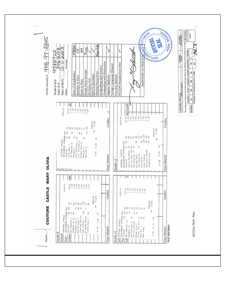 Transcript Not Official Unless Delivered Through Parchment Exchange | PDF | Computers