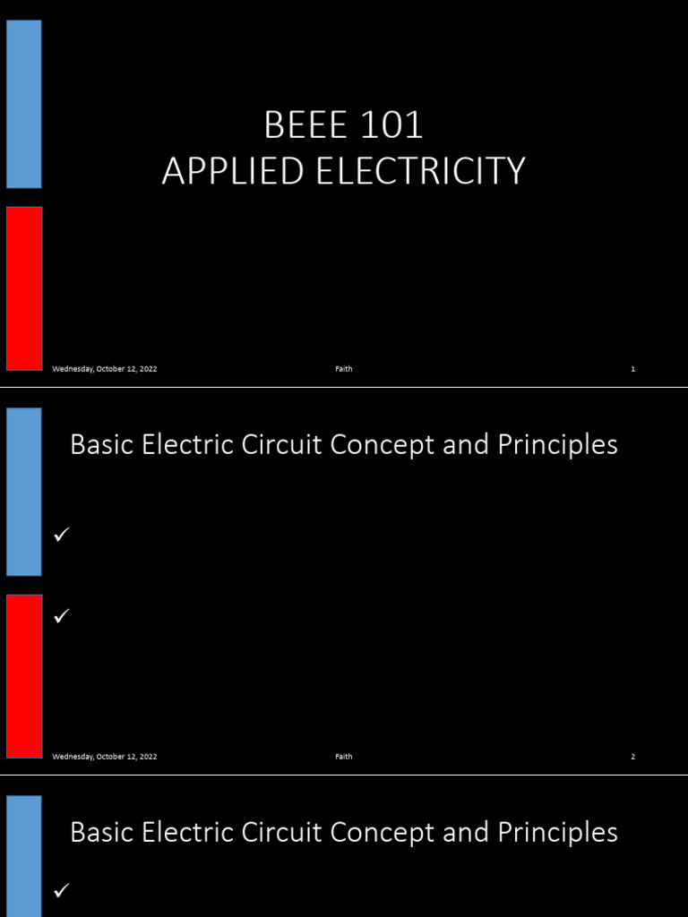 Beee 101 - 2 | PDF | Series And Parallel Circuits | Electrical Network