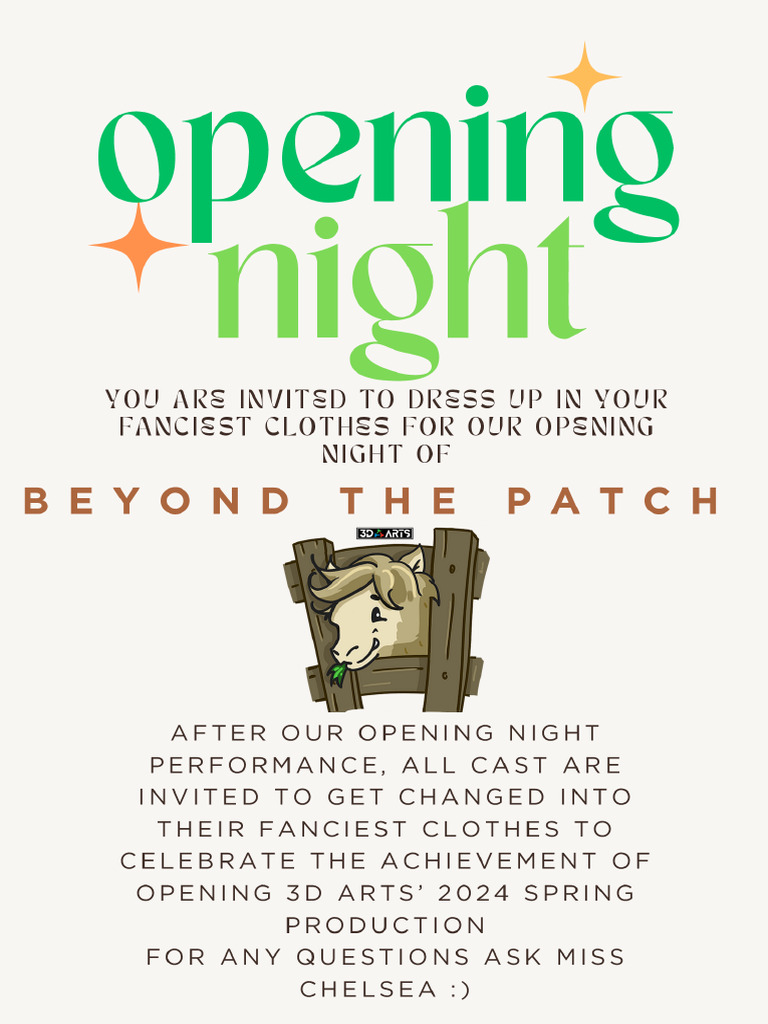 Opening Night Invitation | PDF