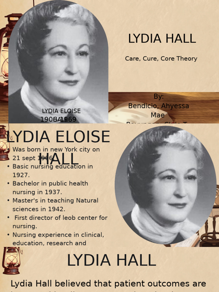 Lydia Hall (Care, Core And, Cure Theory) | PDF | Nursing | Theory