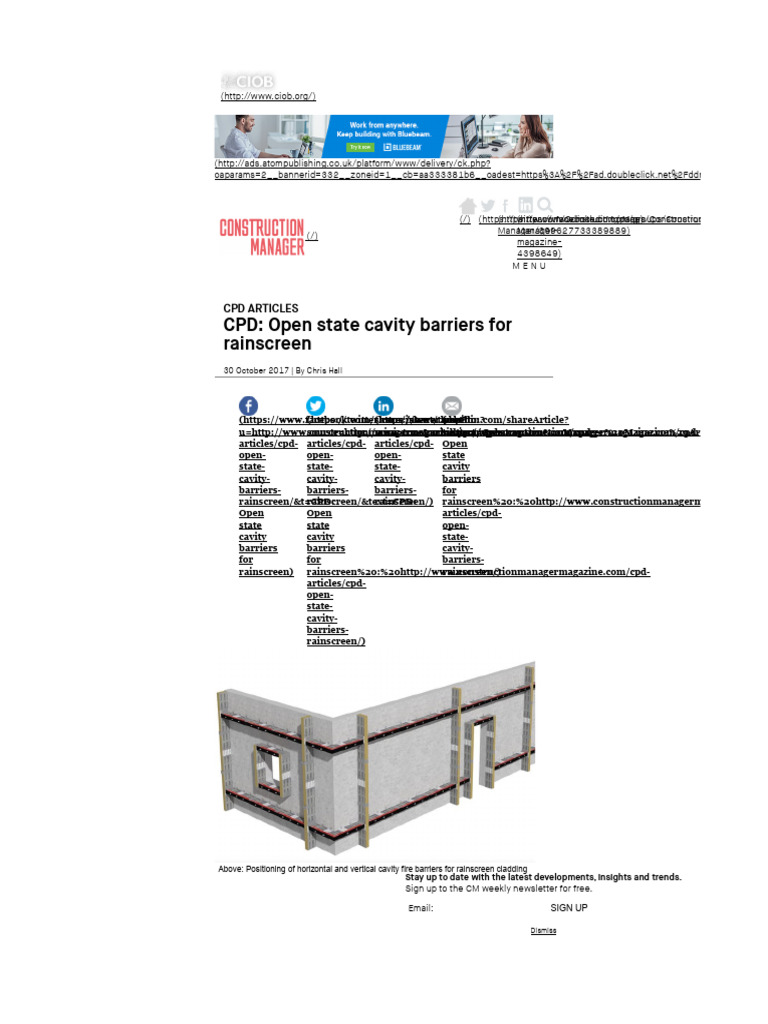 Open State Cavity Barriers for Rainscreen | PDF | Wall | Building ...