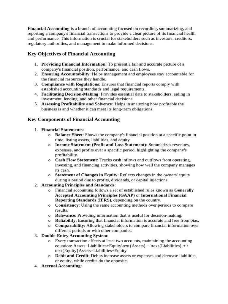 Financial Accounting | PDF | Financial Accounting | Debits And Credits
