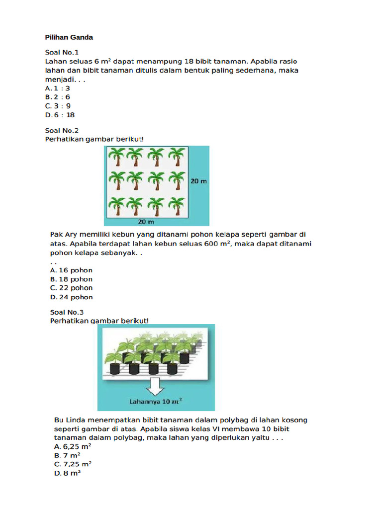Soal Rasio Kls 6.1docx | PDF