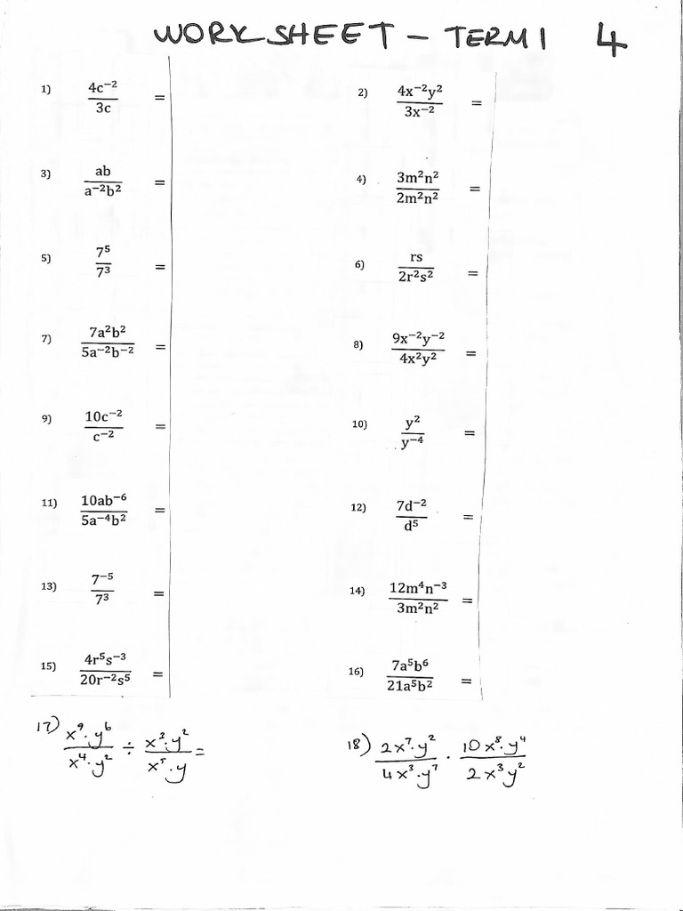 Gr9-10 Term1-4.worksheet | PDF