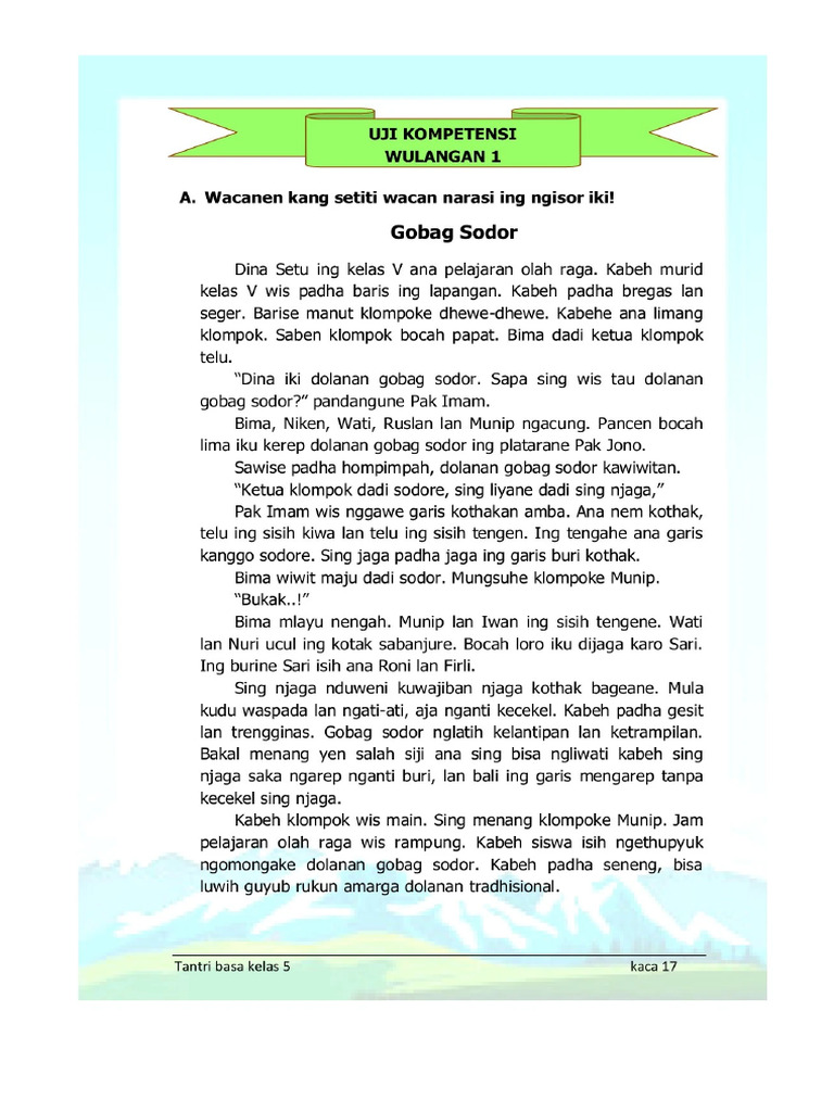 Buku Tantri Basa Kelas 5 | PDF