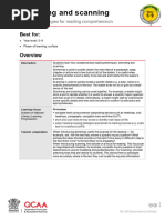 Skimming and Scanning Worksheets Guide | PDF | Speed Reading | Reading ...