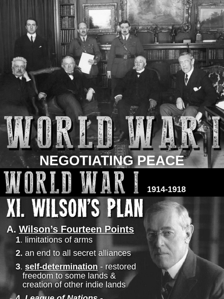 Wilson's Peace Negotiations Overview | PDF | Treaty Of Versailles ...