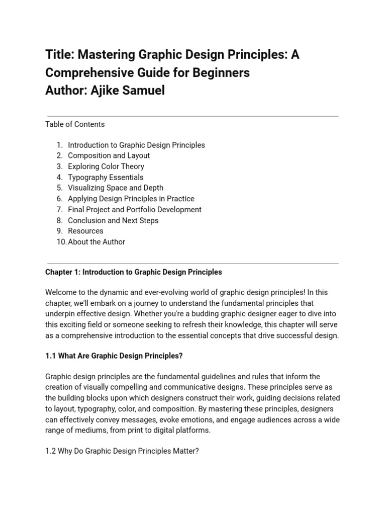 Graphic Design Principles | PDF | Typography | Typefaces